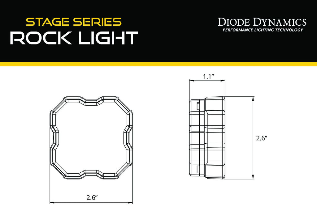 Diode Dynamics Stage Series Rock Light Magnet Mount Adapter Kit (one ...